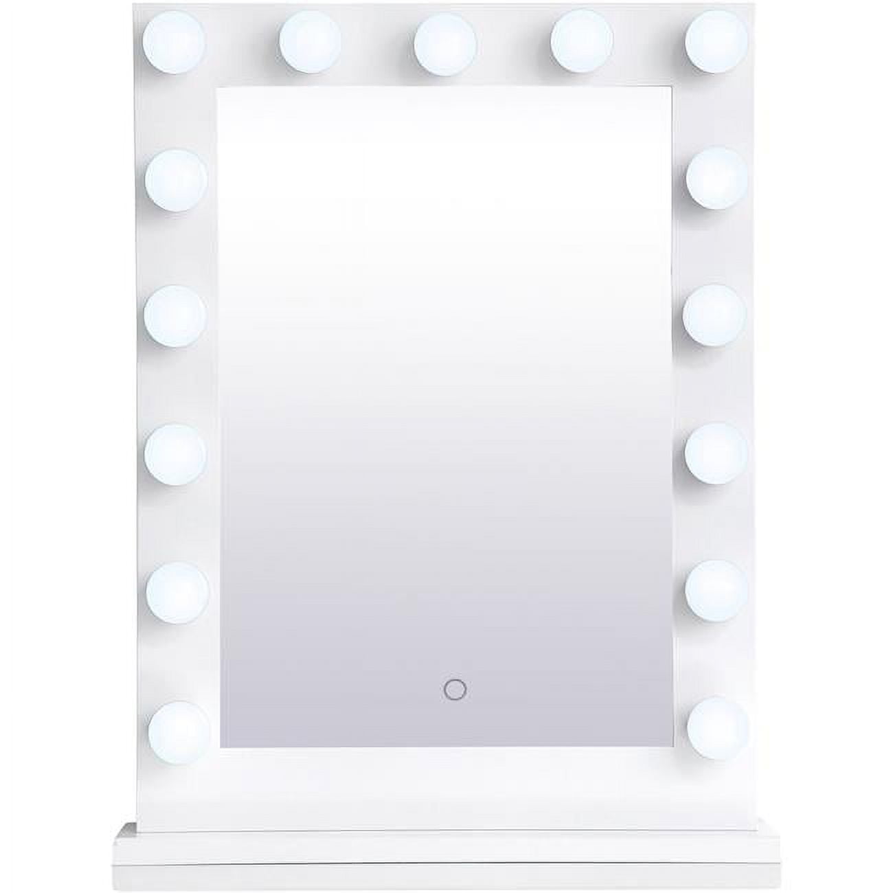 Brenda 24 by 32 in. Plug in LED 5000K Mirror, White - Walmart.com