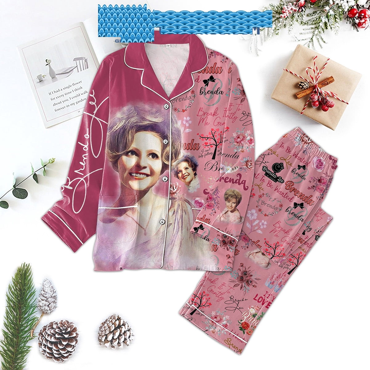 Brenda Lee Break It To Me Gentle Pajamas Set - Walmart.com