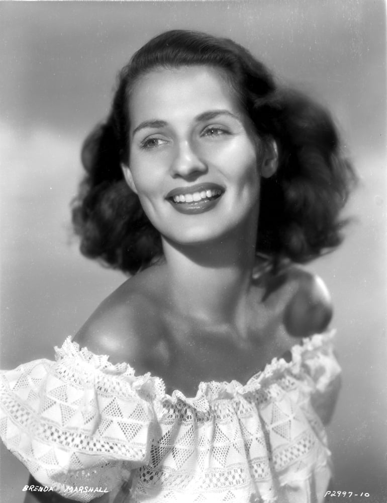 Brenda Marshall on a Ruffled Off Shoulder Top Photo Print (24 x 30 ...