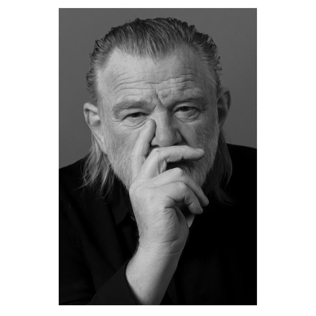 Brendan Gleeson Modern Portrait Poster Legendary Actor Recent Black And ...