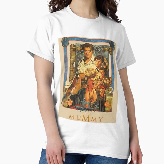 Brendan Retro Mummy Archeology Action Adventure Actor Fan T-Shirt ...