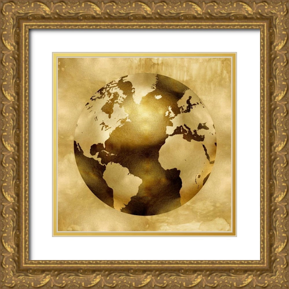 Brennan, Russell 15x15 Gold Ornate Wood Framed with Double Matting ...