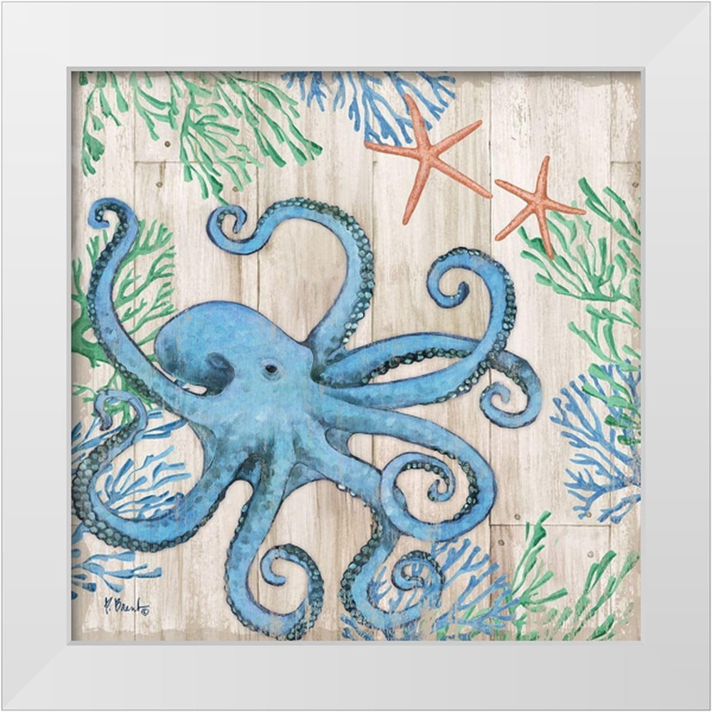 Brent, Paul 12x12 White Modern Wood Framed Museum Art Print Titled - Clearwater Sealife I ...