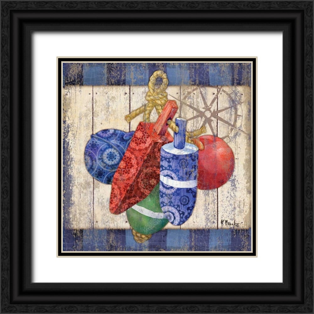 Brent, Paul 15x15 Black Ornate Wood Framed with Double Matting Museum ...