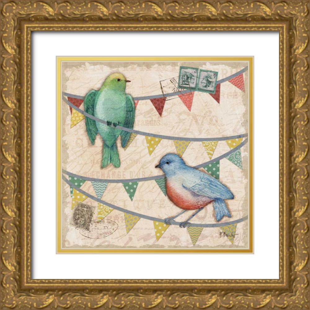 Brent, Paul 15x15 Gold Ornate Wood Framed with Double Matting Museum ...
