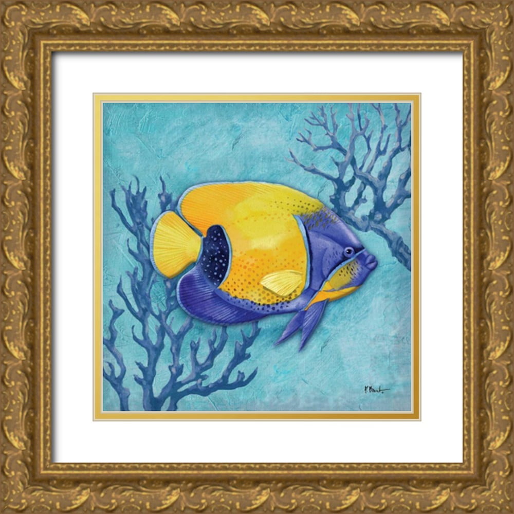 Brent, Paul 26x26 Gold Ornate Wood Framed with Double Matting Museum Art Print Titled - Azure ...
