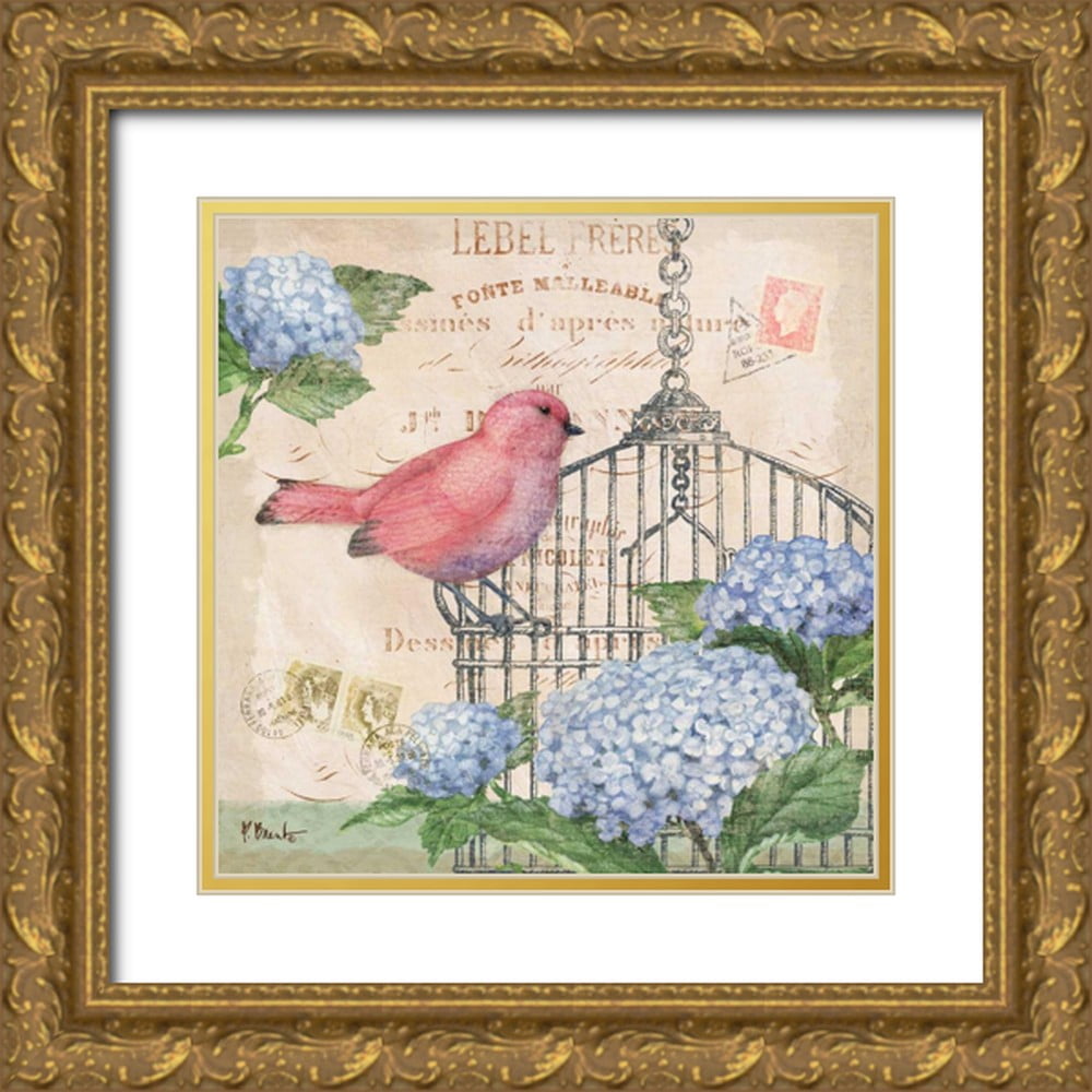 Brent, Paul 26x26 Gold Ornate Wood Framed with Double Matting Museum ...
