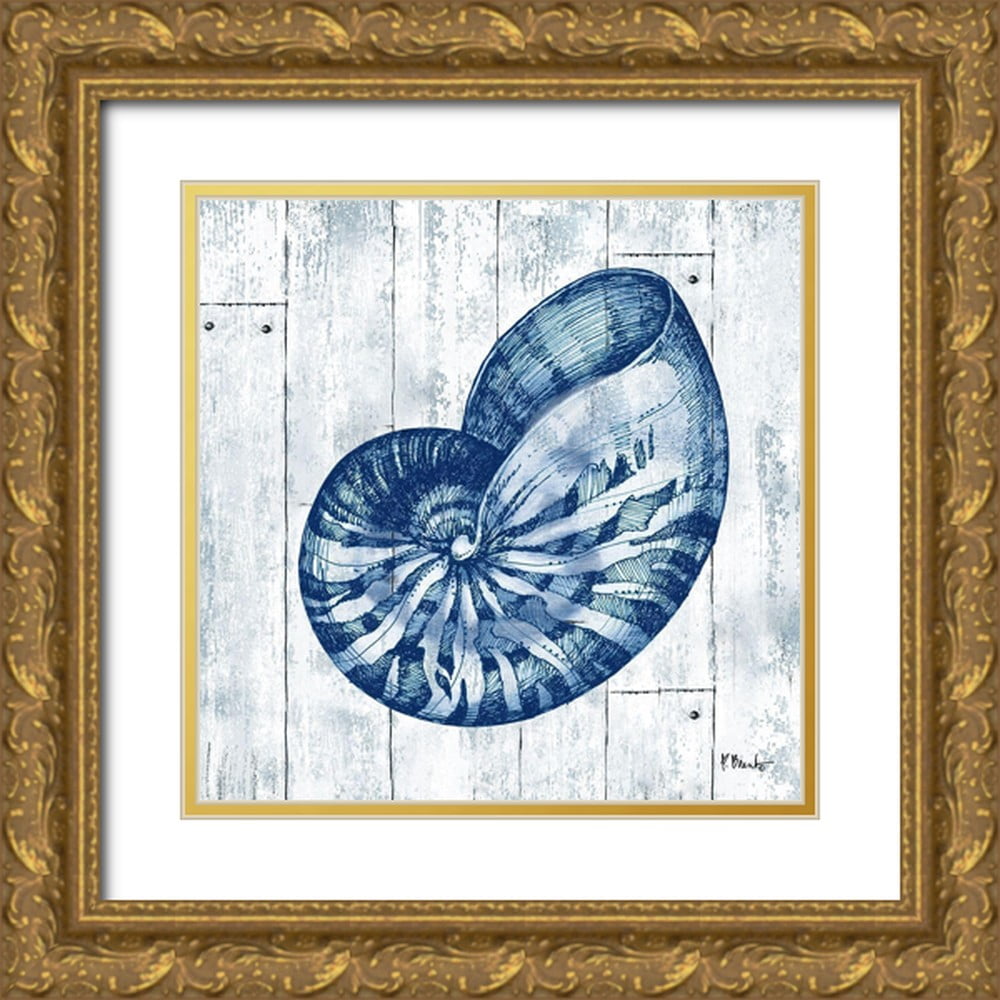 Brent, Paul 26x26 Gold Ornate Wood Framed with Double Matting Museum Art Print Titled - Coastal ...