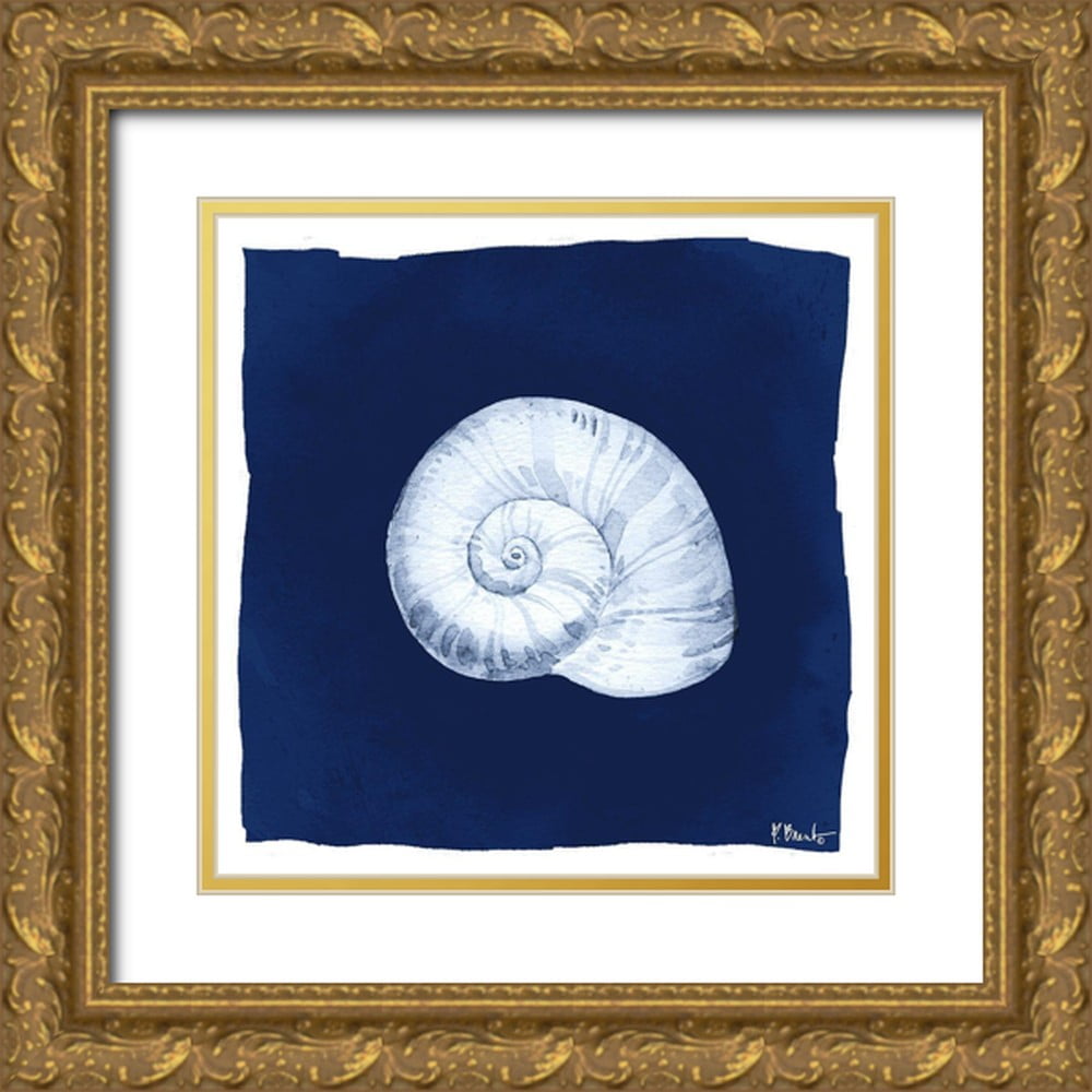 Brent, Paul 26x26 Gold Ornate Wood Framed with Double Matting Museum Art Print Titled - Dark Sea ...