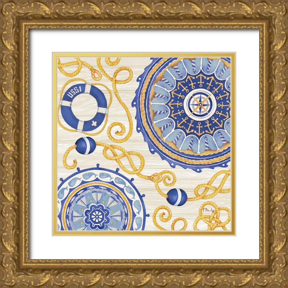Brent, Paul 26x26 Gold Ornate Wood Framed with Double Matting Museum Art Print Titled - Nautical ...