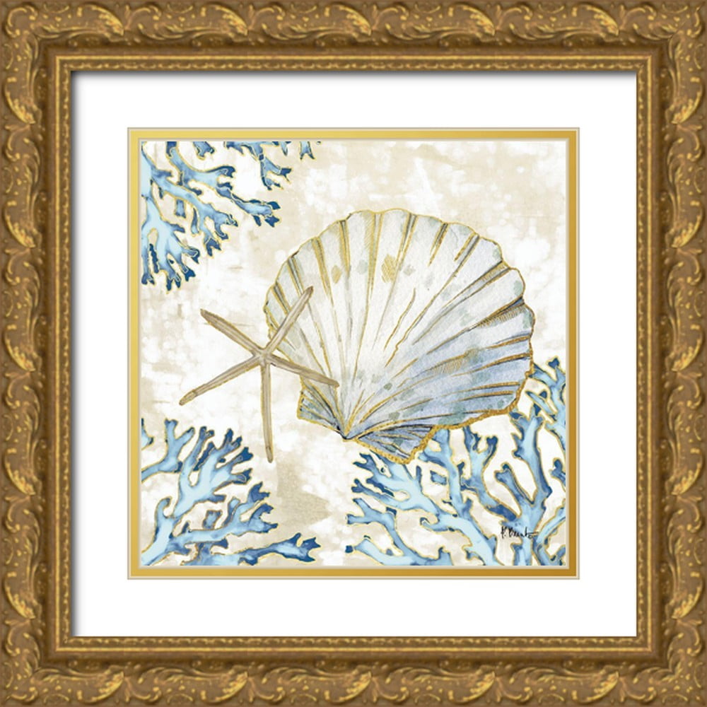 Brent, Paul 26x26 Gold Ornate Wood Framed with Double Matting Museum Art Print Titled - Playa ...