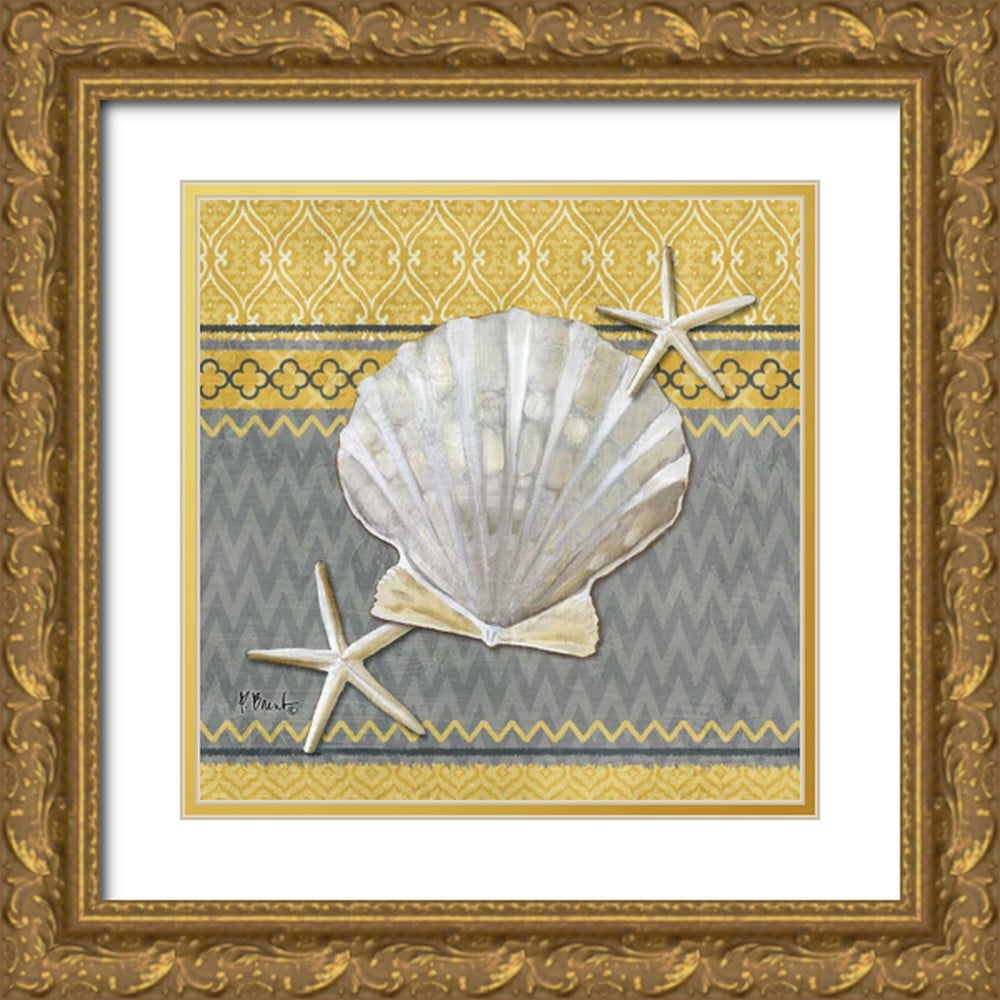 Brent, Paul 26x26 Gold Ornate Wood Framed with Double Matting Museum ...