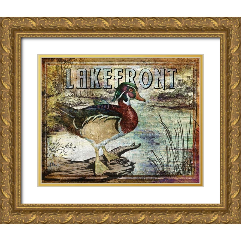 Brent, Paul 32x26 Gold Ornate Wood Framed with Double Matting Museum ...