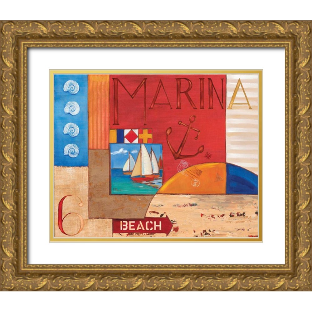 Brent, Paul 32x26 Gold Ornate Wood Framed with Double Matting Museum ...