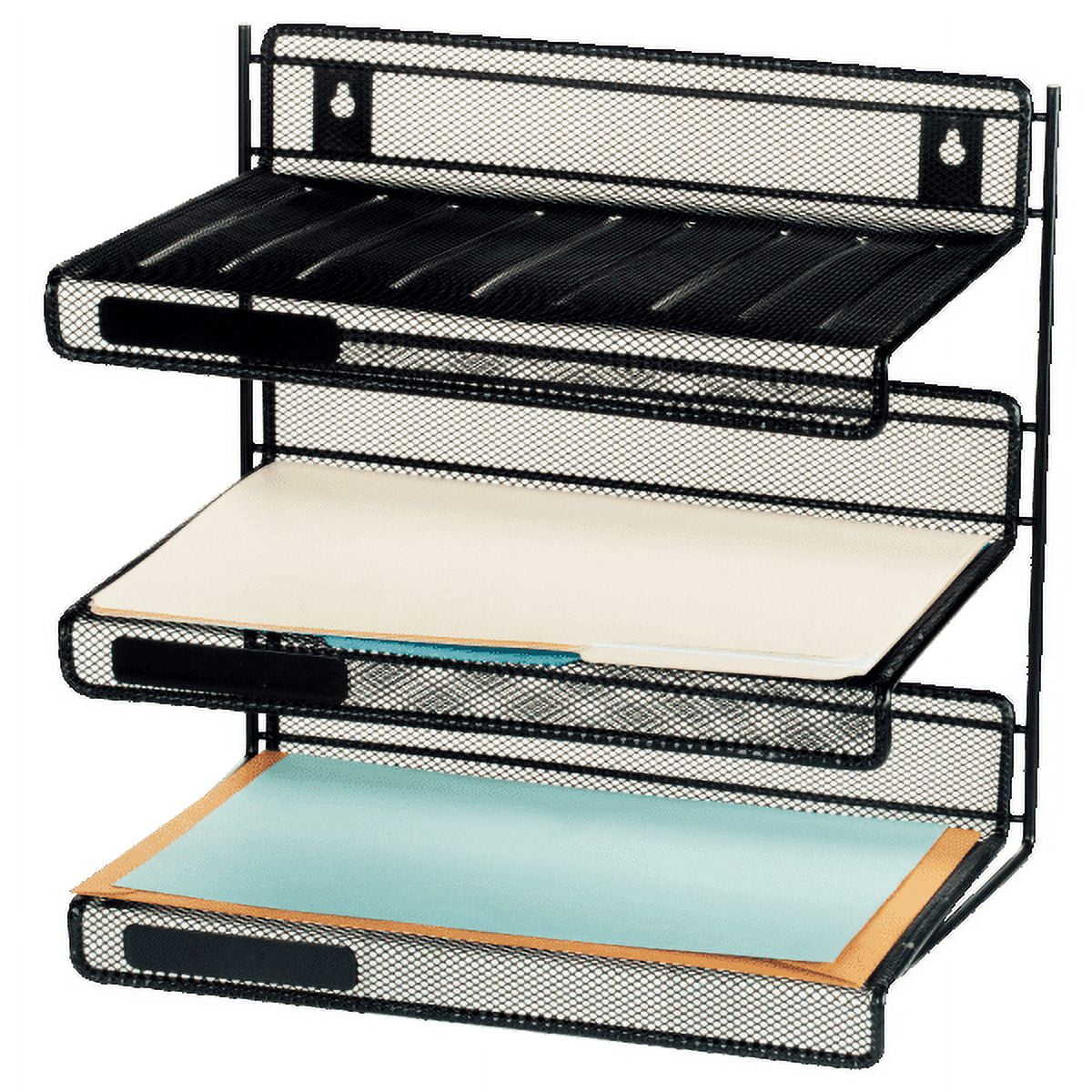 Brenton Studio™ Metro Mesh 3-Tier Desk Shelf, Black - Walmart.com