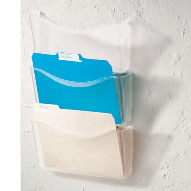 Brenton Studio Unbreakable 3-Pocket Letter-Size Wall Files, Clear, Pack ...