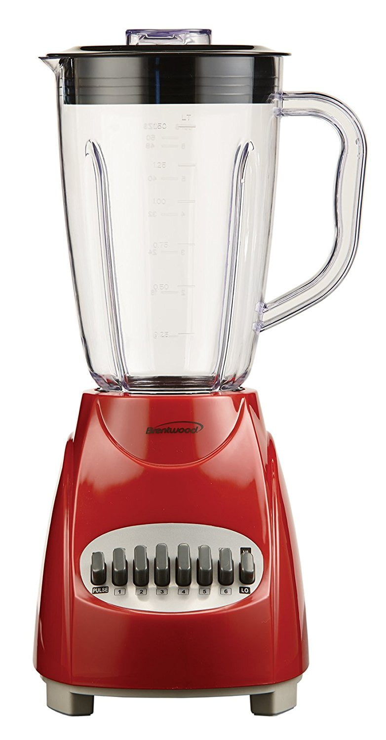Brentwood Electric Kitchen 350W 50 oz 12-Speed + Pulse Blender, Red ...