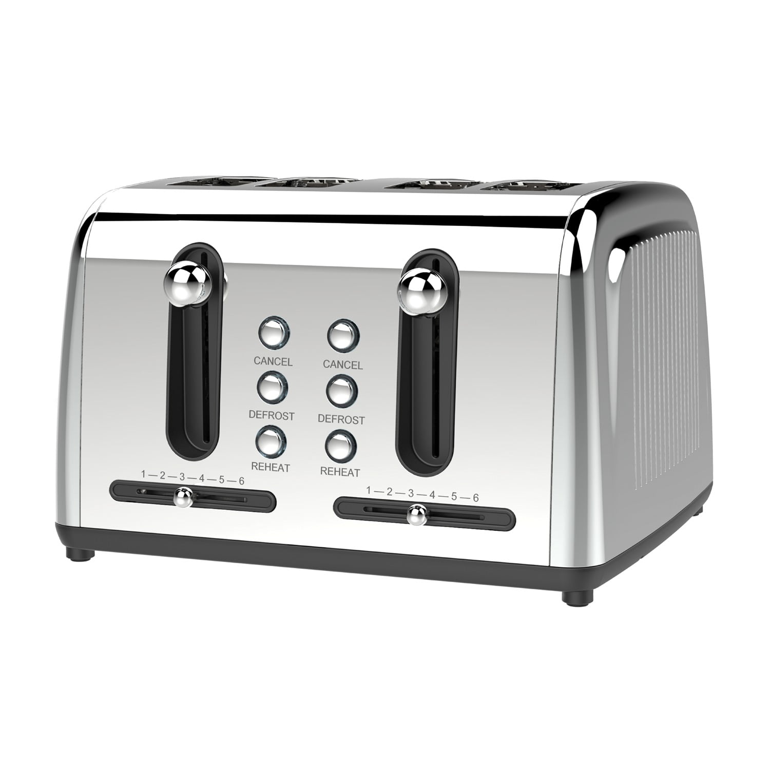 Brentwood 4-Slice Toaster, Stainless Steel with 6 Shade Settings, Extra ...