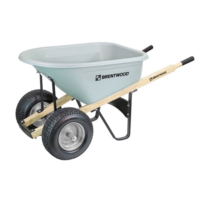 Brentwood-ACWB20477 6 Cube HDPE Double Wheel Wheelbarrow - BW6D ...