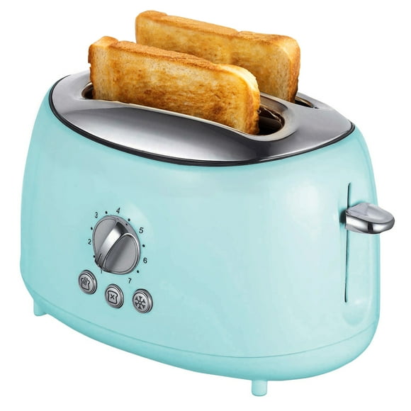 Retro Toasters for Home Use with Wide Slots and Multiple Settings