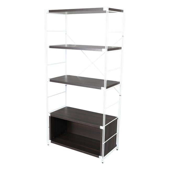 Brentwood Etagere Bookcase with Powder Coated Steel Frame & Melamine ...