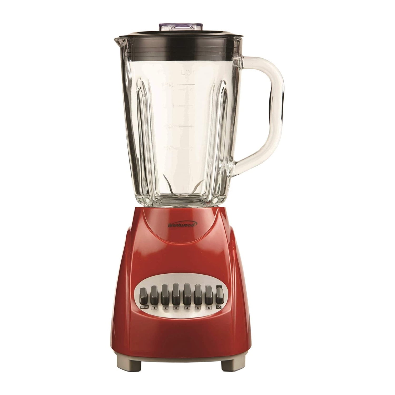 Brentwood JB-920R 12-Speed plus Pulse Blender with Glass Jar, Red ...