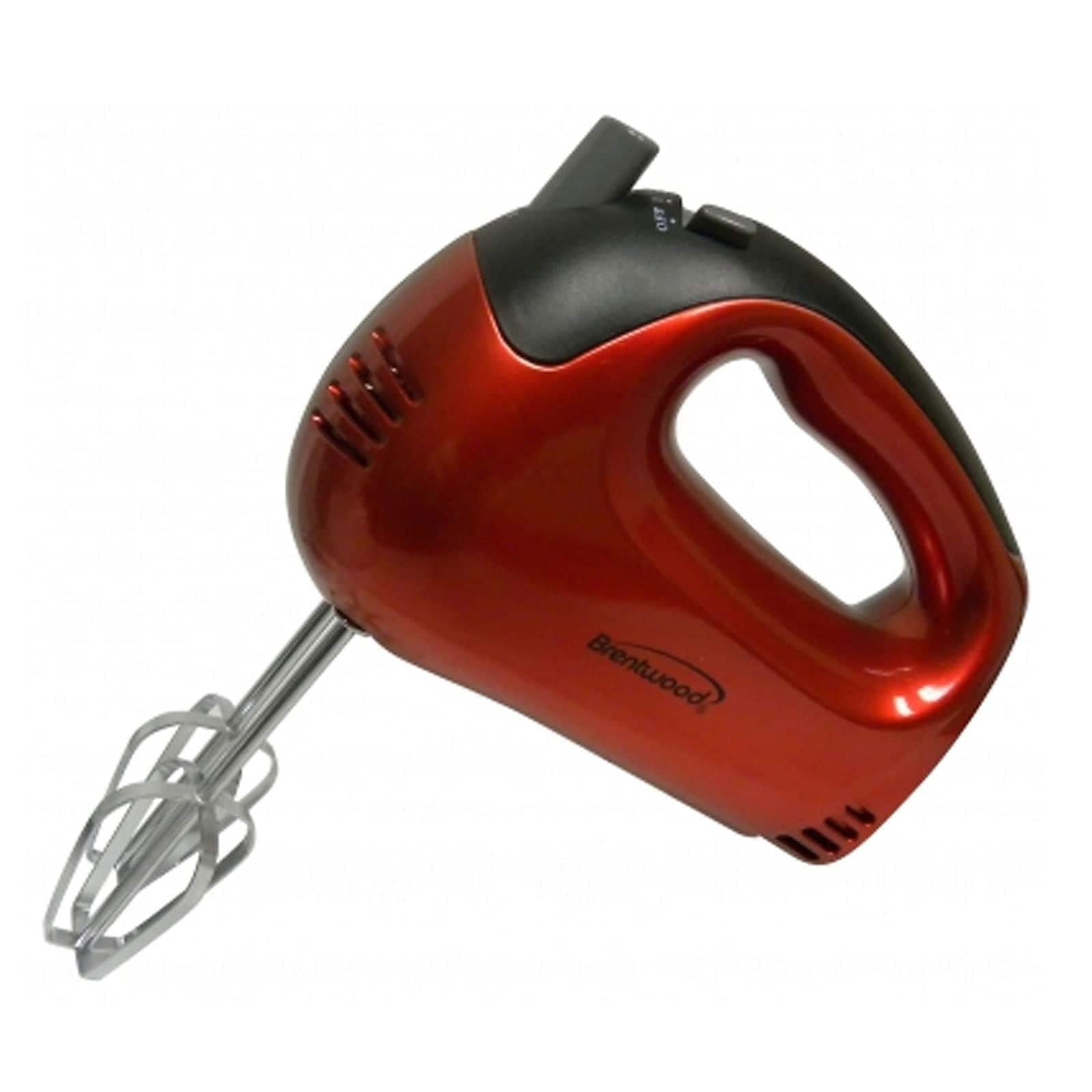 Brentwood Lightweight 150W 5-Speed Hand Mixer, Red - Walmart.com