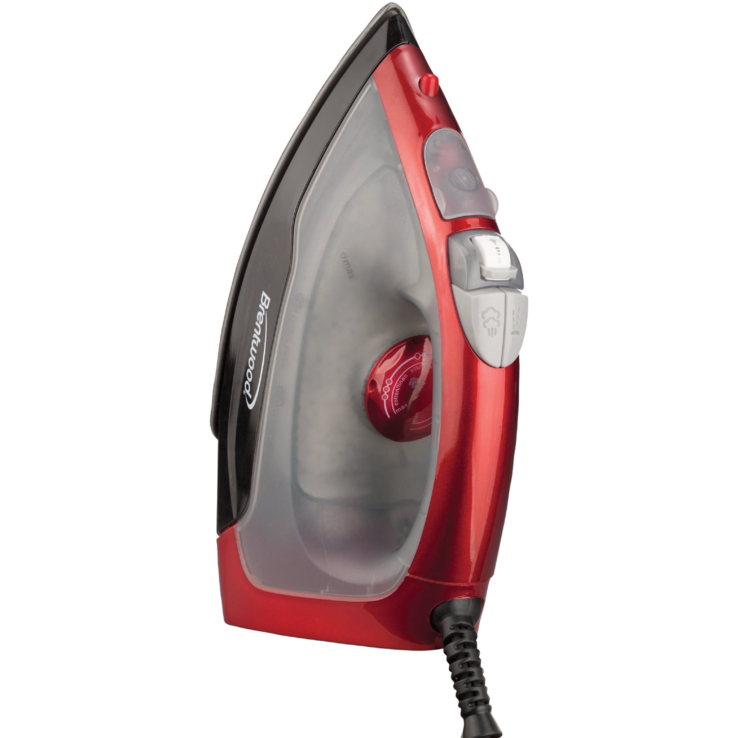 Brentwood Nonstick Steam Iron (Red), MPI-54PT - Walmart.com
