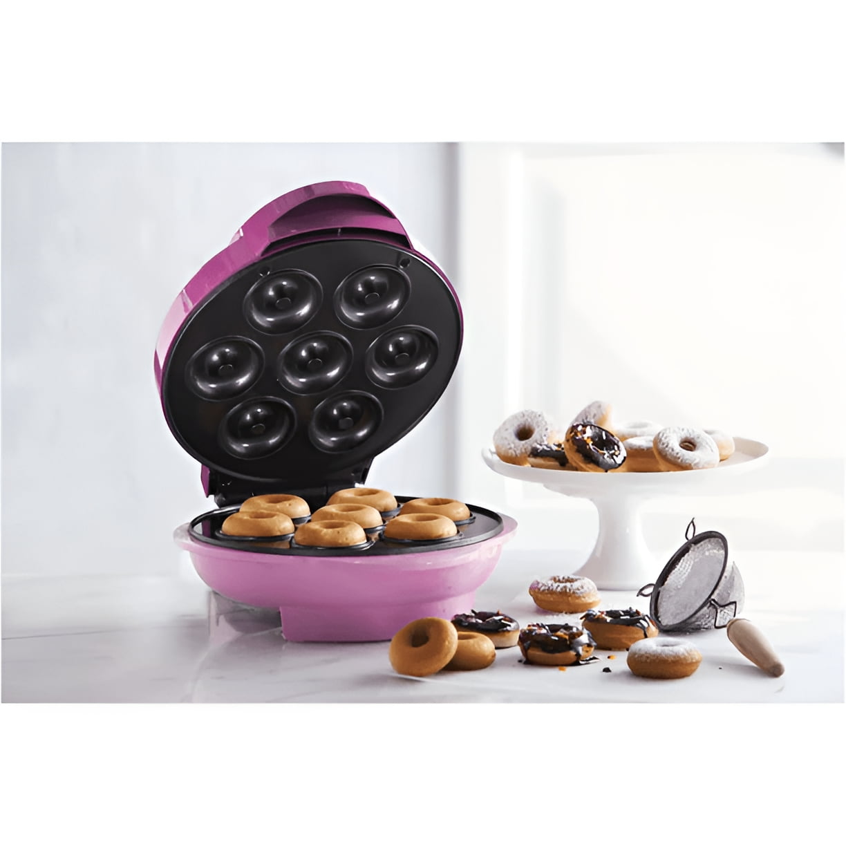 Brentwood TS-250 Non-Stick Mini Donut Maker Machine, Kids Cake Doughnut ...