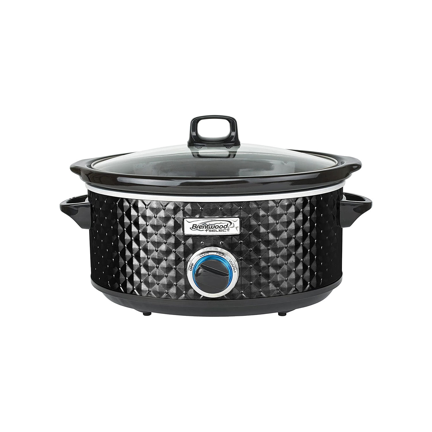 Brentwood 3.5 Qt Electric Slow Cooker Pot, Diamond Black, Compact Size ...