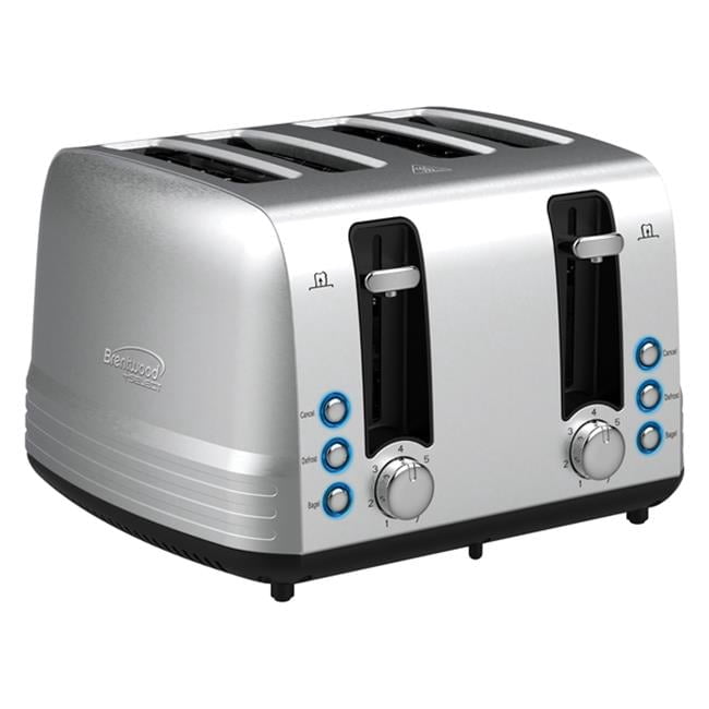 Brentwood Select 1500W Extra-Wide Stainless Steel 4-Slice Toaster ...