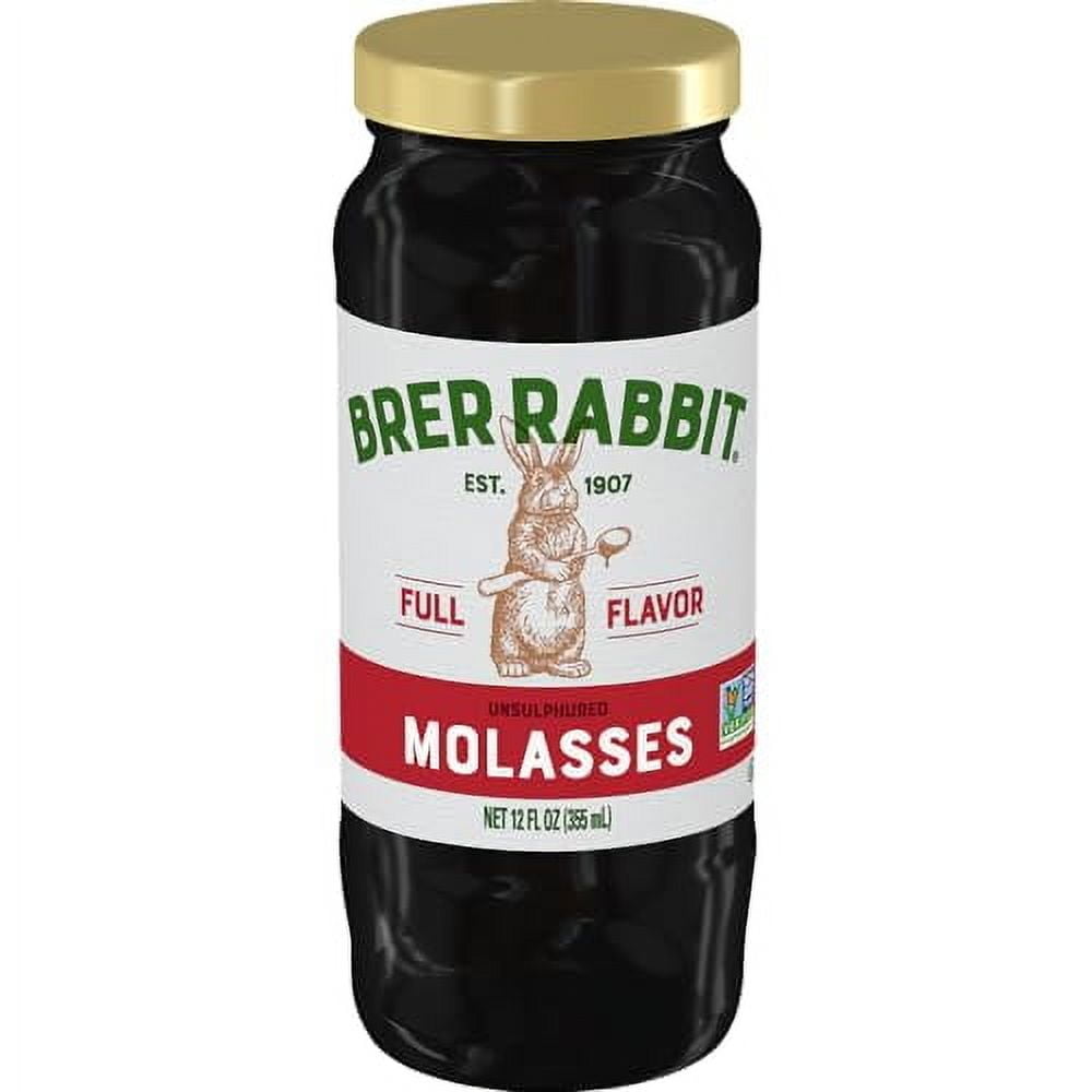 Brer Rabbit Unsulphured Full Flavor Molasses, 12 Ounce, Food Syrup ...