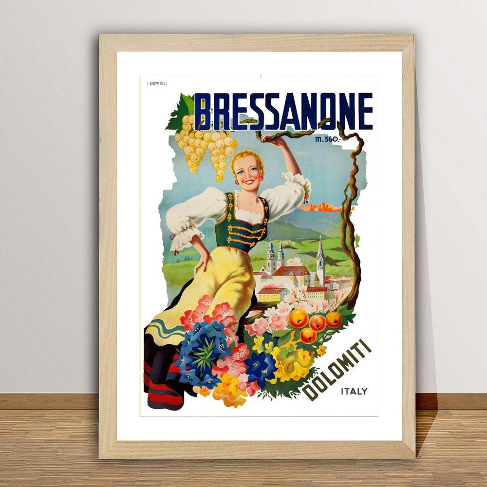 Bressanone Dolomiti Italy Vintage Travel Poster - Travel Memories ...