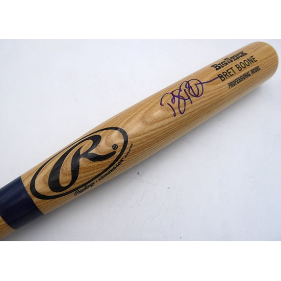 Bret Boone Autographed Rawlings Big Stick Bat Seattle Mariners MCS Holo ...