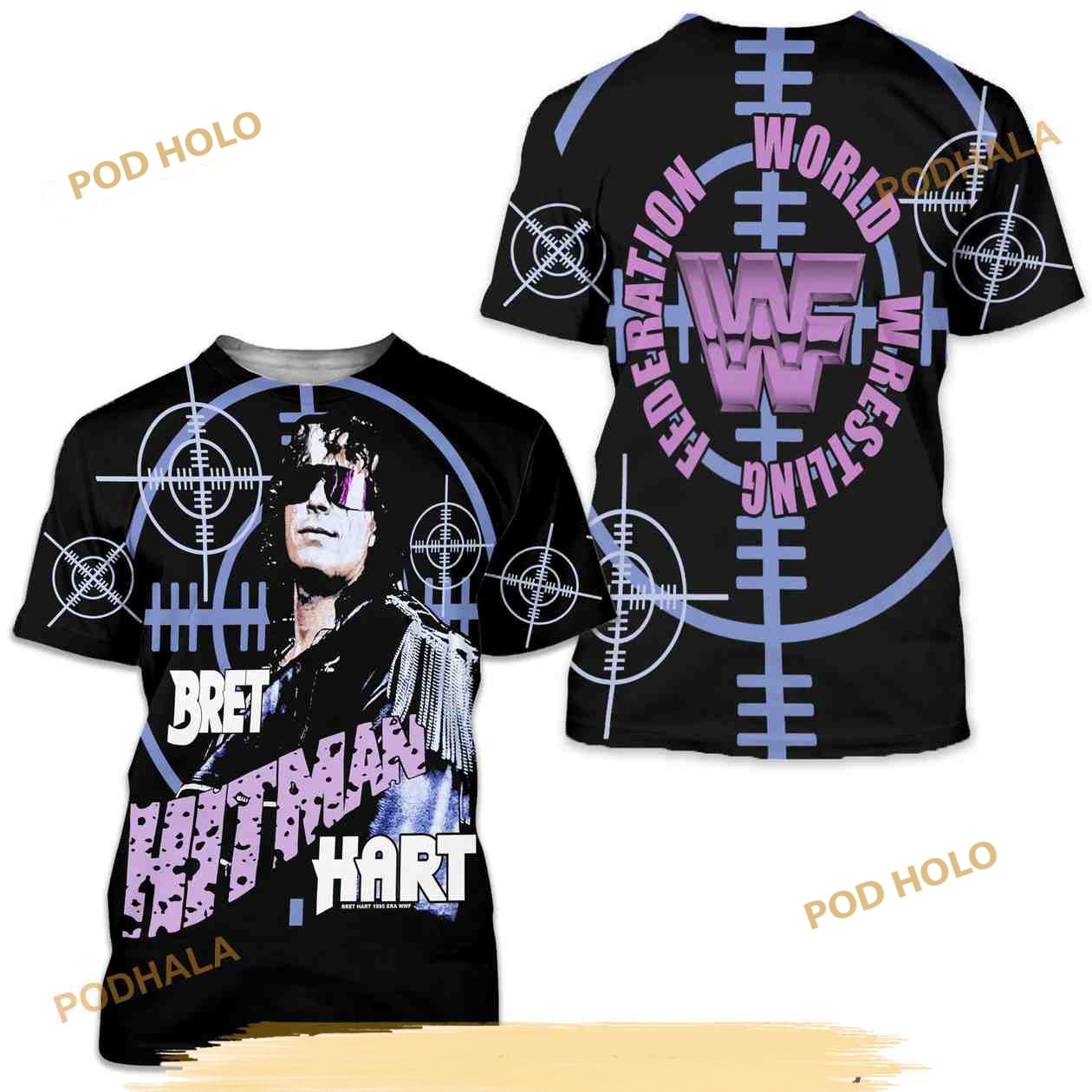 Bret Hart 1995 Era 3D Shirt - Walmart.com
