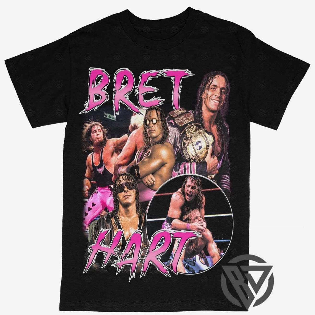 Bret Hart t-shirf Hitman WWF WCW Wrestling - Walmart.com
