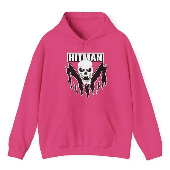 Bret Hitman Hart Pink Pullover Hoody Sweatshirt - Walmart.com