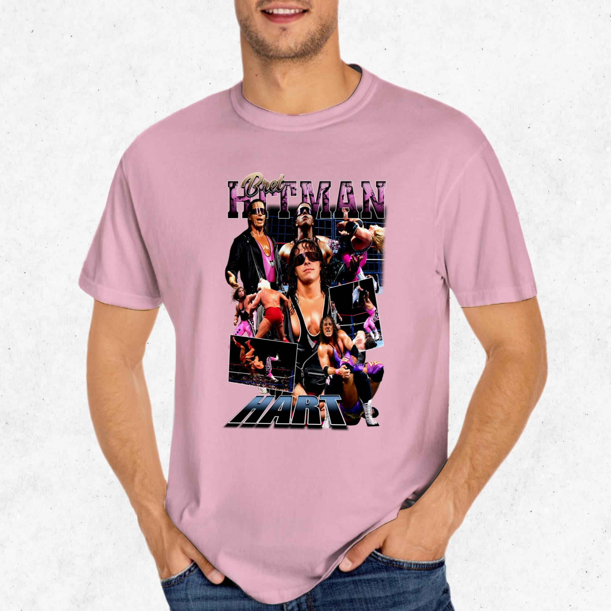 Bret 'Hitman' Hart Wrestling Legend T-Shirt - Vintage WWE Graphic T ...