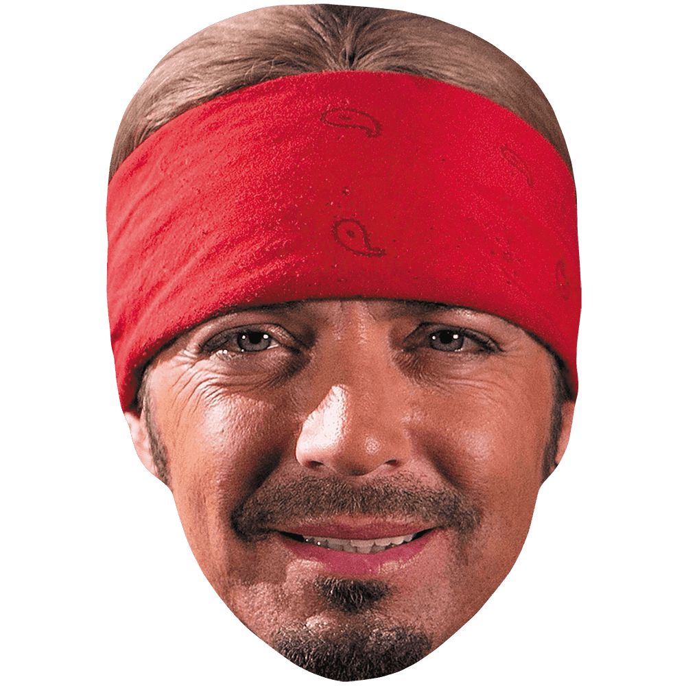 Bret Michaels (Bandana) Celebrity Mask, Flat Card Face, Fancy Dress ...