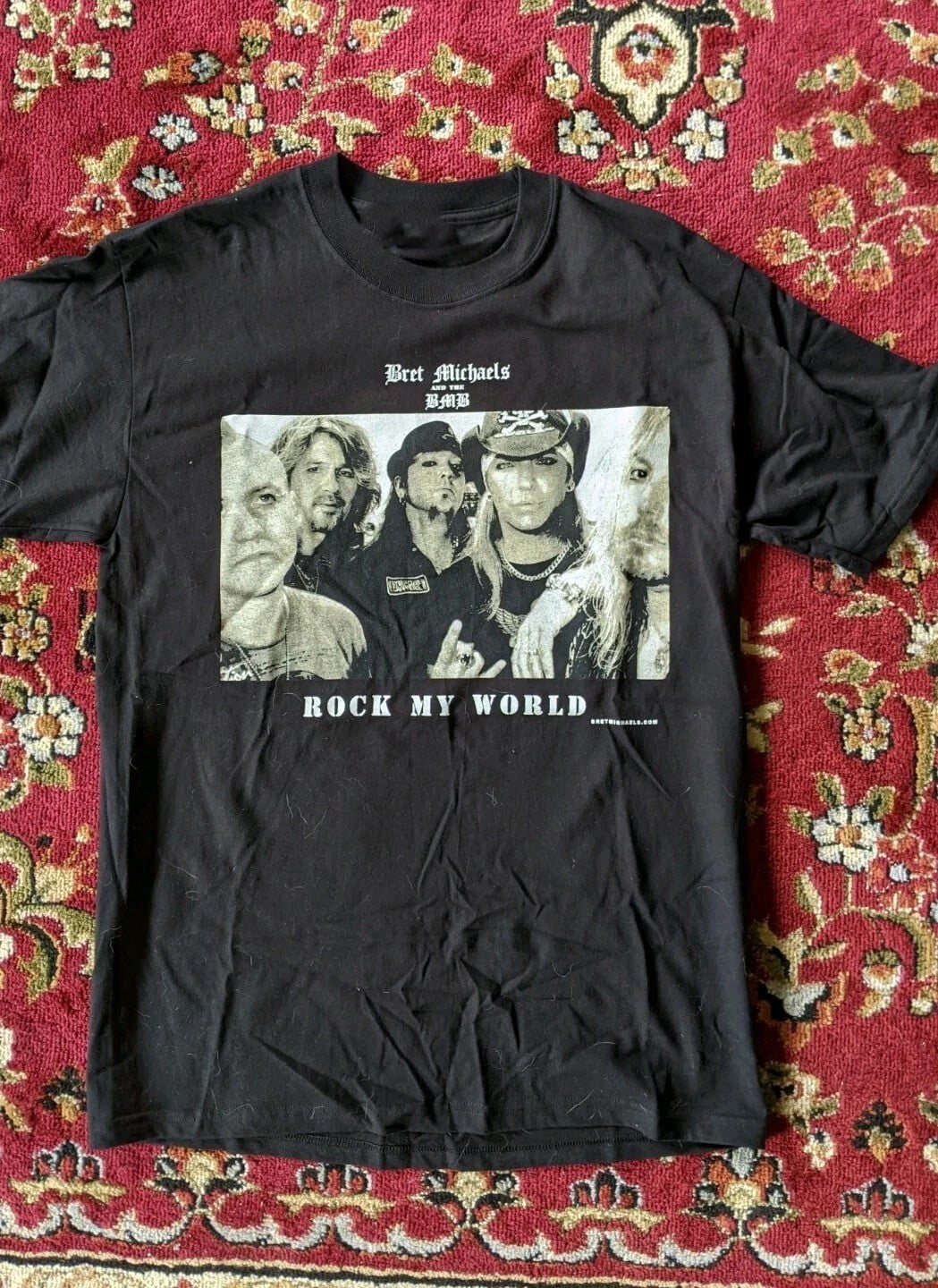 Bret Michaels and the BMB Rock My World Black T-Shirt New - Walmart.com