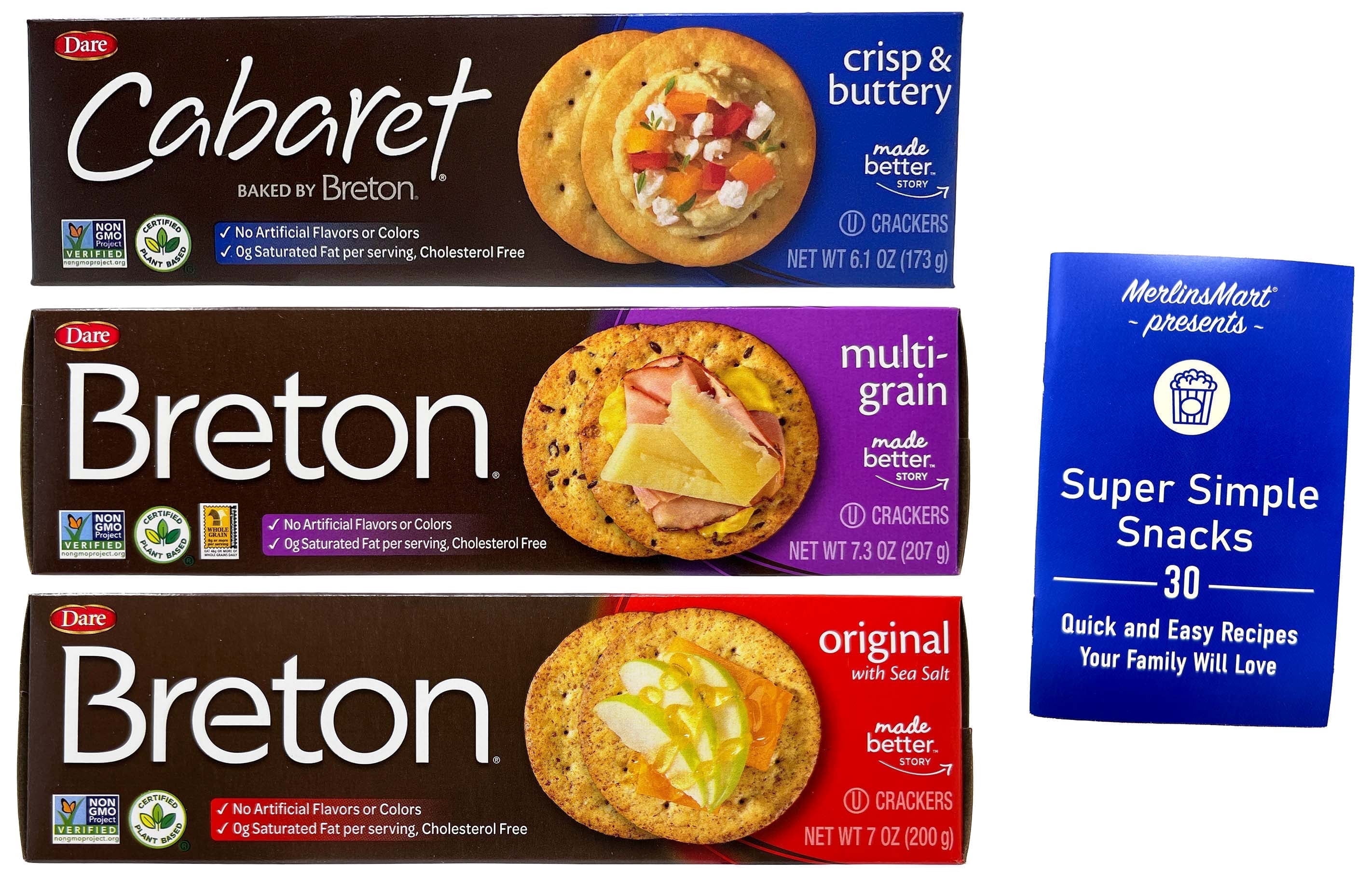 Breton Crackers - 3 Flavors: Cabaret, Multi-Grain, Original (6.1-7.3 ...