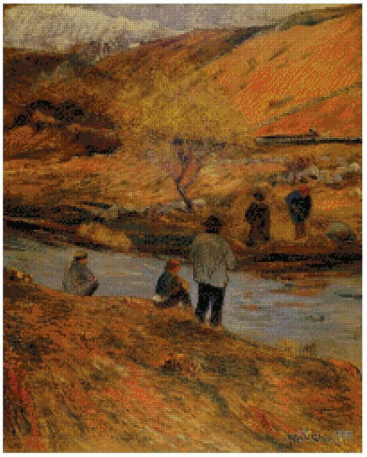 Breton Fisherman Counted Cross Stitch, 14count 200x250 Stitch, 36x43cm ...