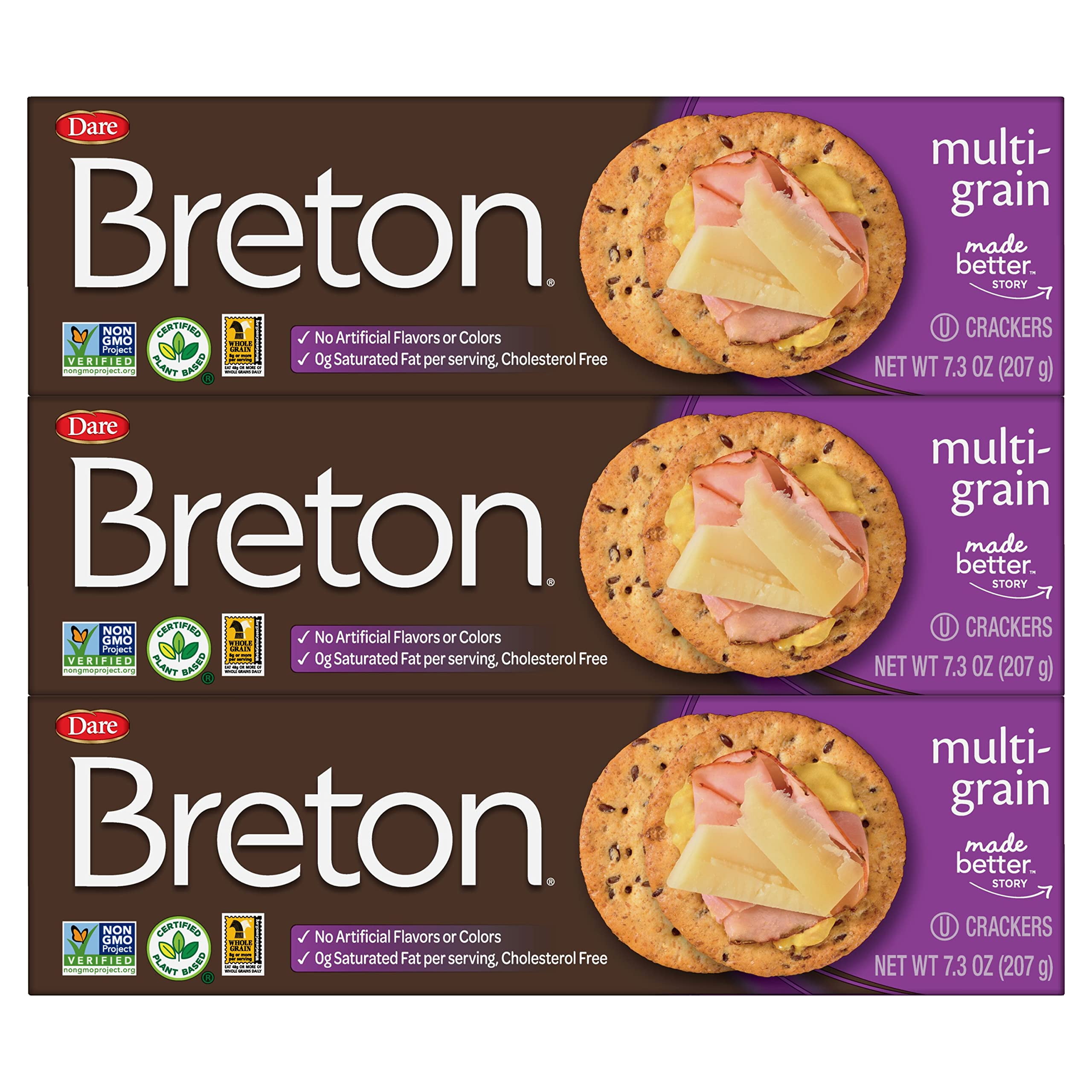 Breton Multigrain Crackers, 7.3 YPF5 Ounce (Pack of 3) - Walmart.com