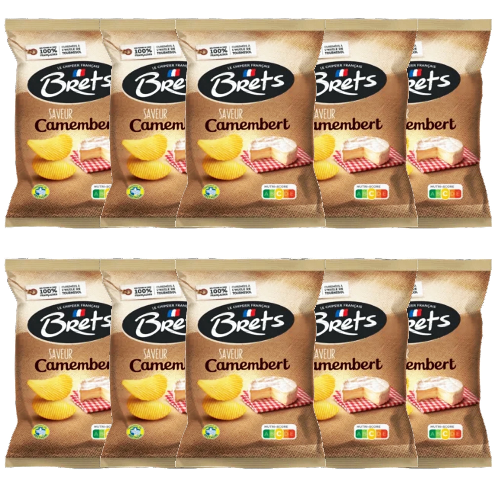 Brets Potato Chips, Camembert Cheese Flavor, 125g (4.4 oz), 10 Pack ...