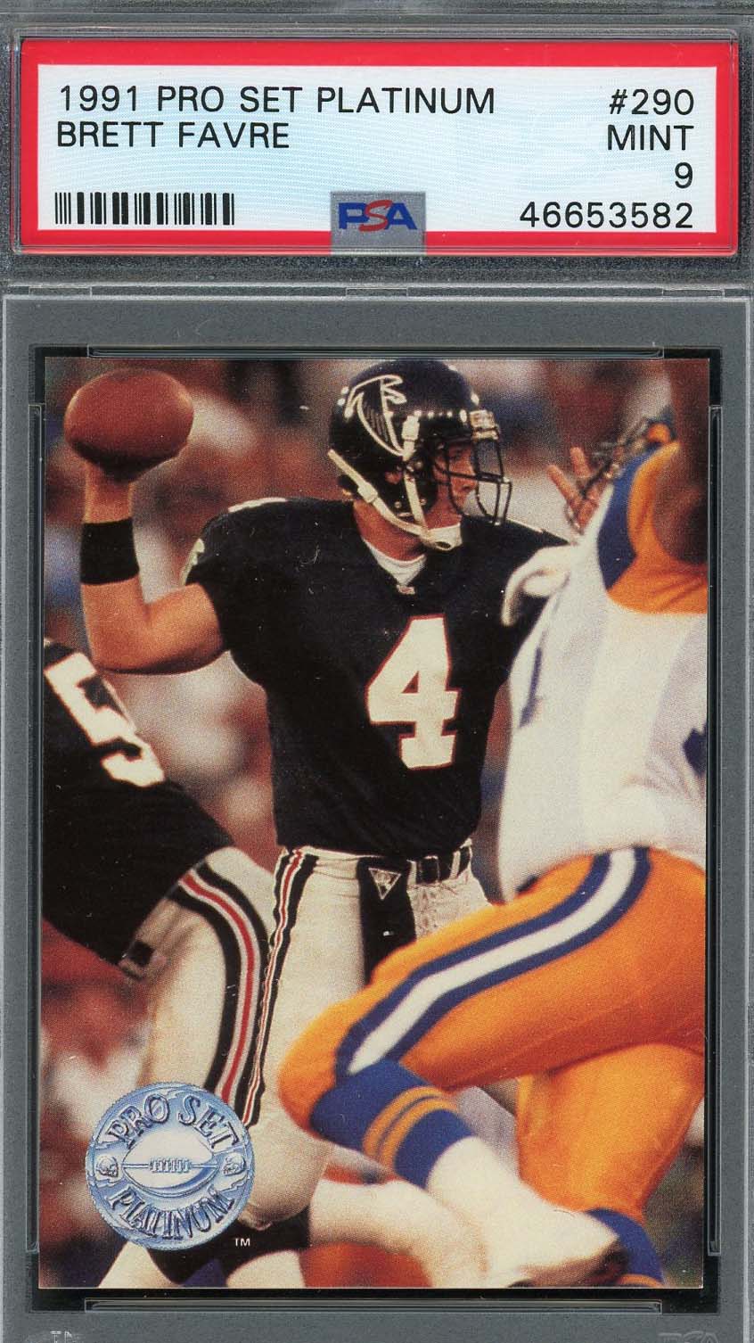 Brett Favre 1991 Pro Set Platinum Football Rookie Card #290 PSA 9 ...