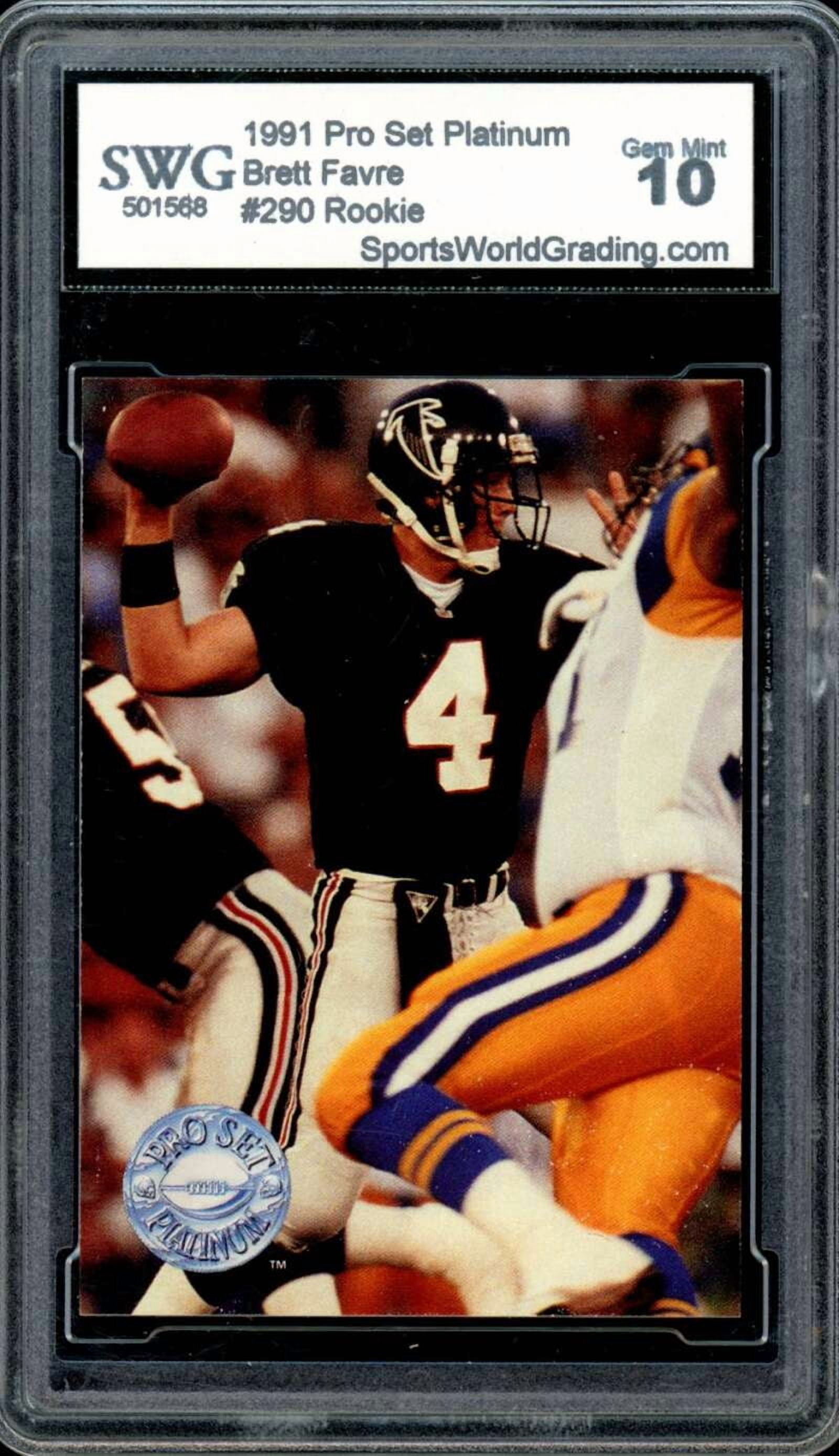 Brett Favre Rookie Card 1991 Pro Set Platinum #290 SWG 10 - Walmart.com