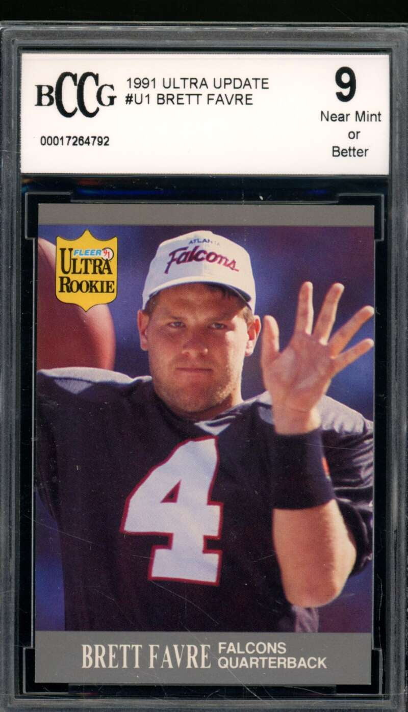 Brett Favre Rookie Card 1991 Ultra Update #U1 BGS BCCG 9 - Walmart.com