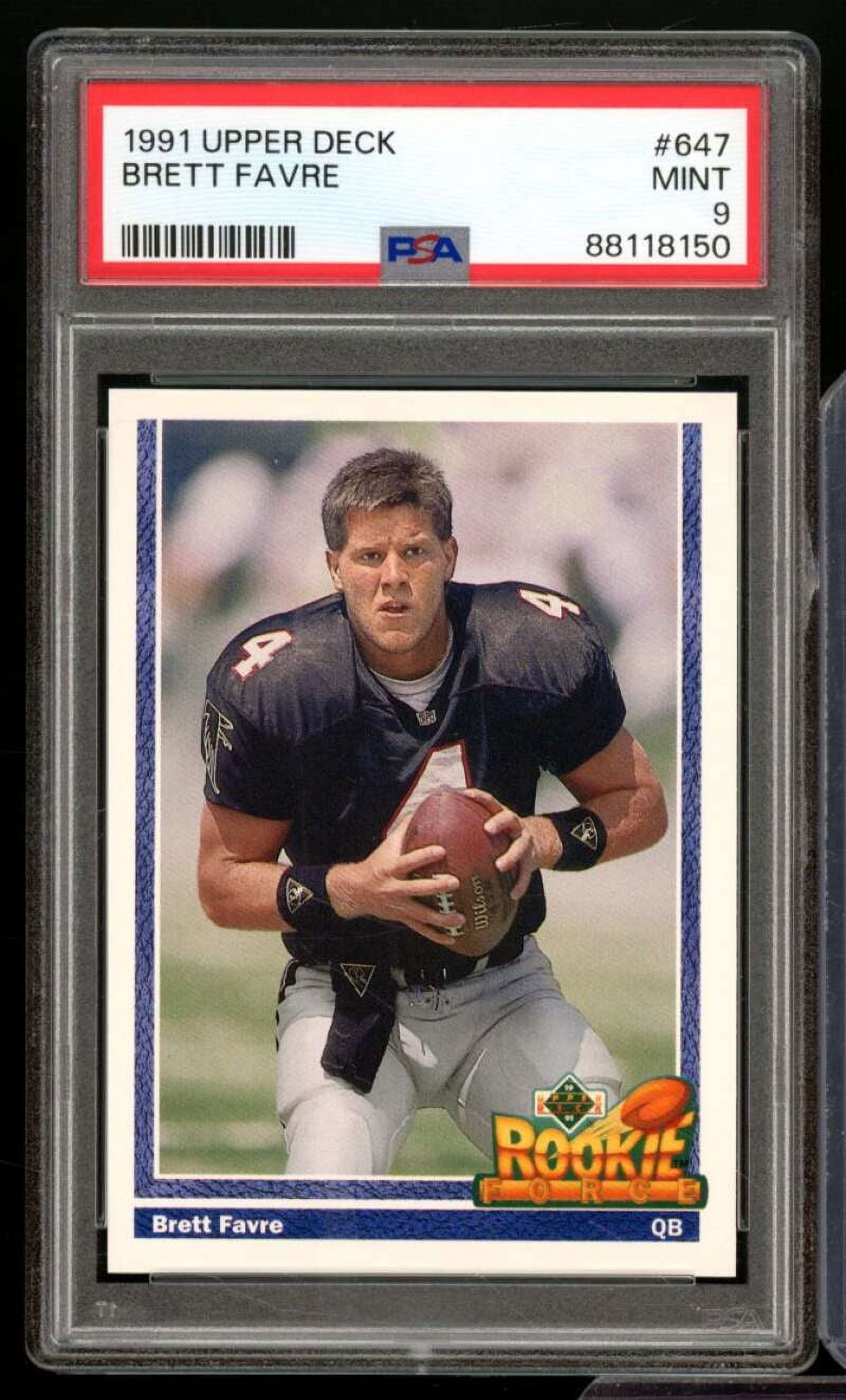 Brett Favre Rookie Card 1991 Upper Deck #647 PSA 9 - Walmart.com