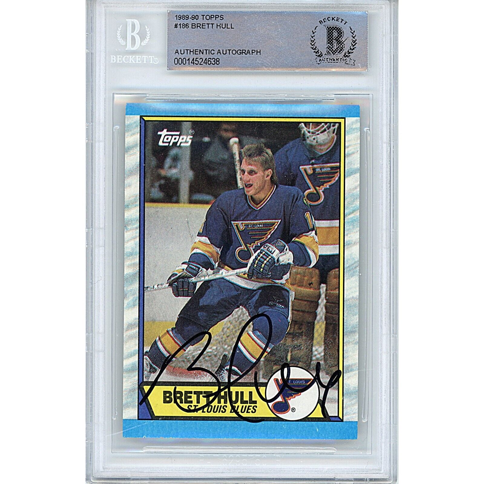 Brett Hull St Louis Blues Auto 1989 Topps Hockey Card Signed ...