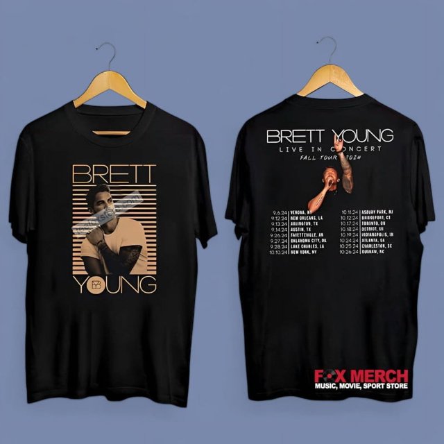 Brett Young Live In Concert Fall Tour 2024 T-Shirt - Walmart.com